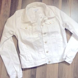 LOFT | Jackets & Coats | Loft White Denim Jacket | Poshmark